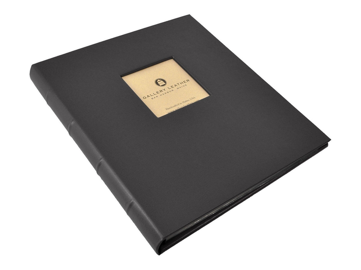 Leather Presentation Binder + Window - Black – JB Custom Journals